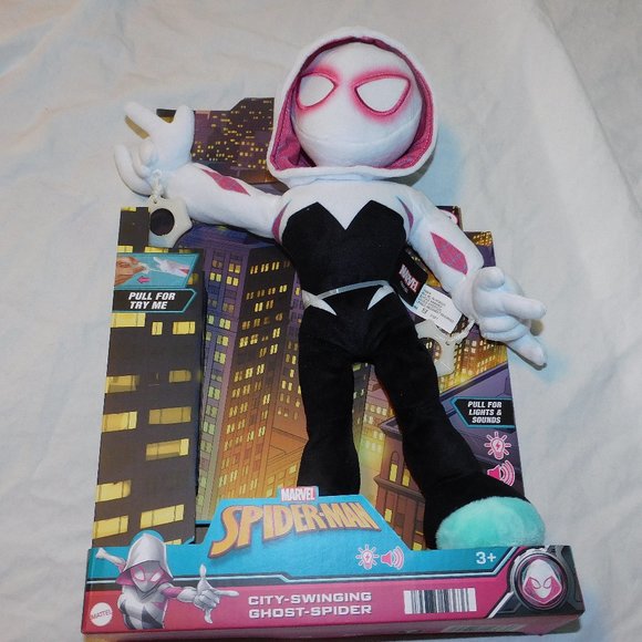 Toys | Ghost Spider Gwen Spidey Friends Spiderman Plush City Swinging Spiderverse New | Poshmark